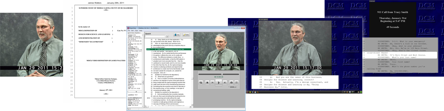 Synchronized Deposition Video | DCM - Digital Case Management | TrialDirector, DepoView, LiveNote